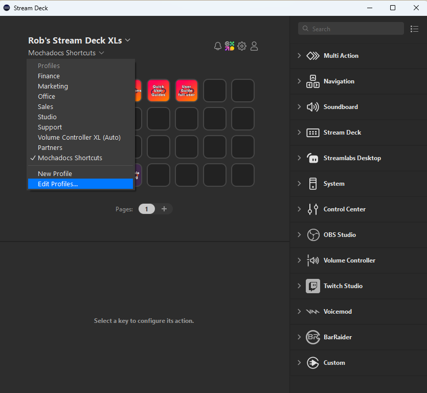 How to add Mochadocs Hotkeys to your StreamDeck XL